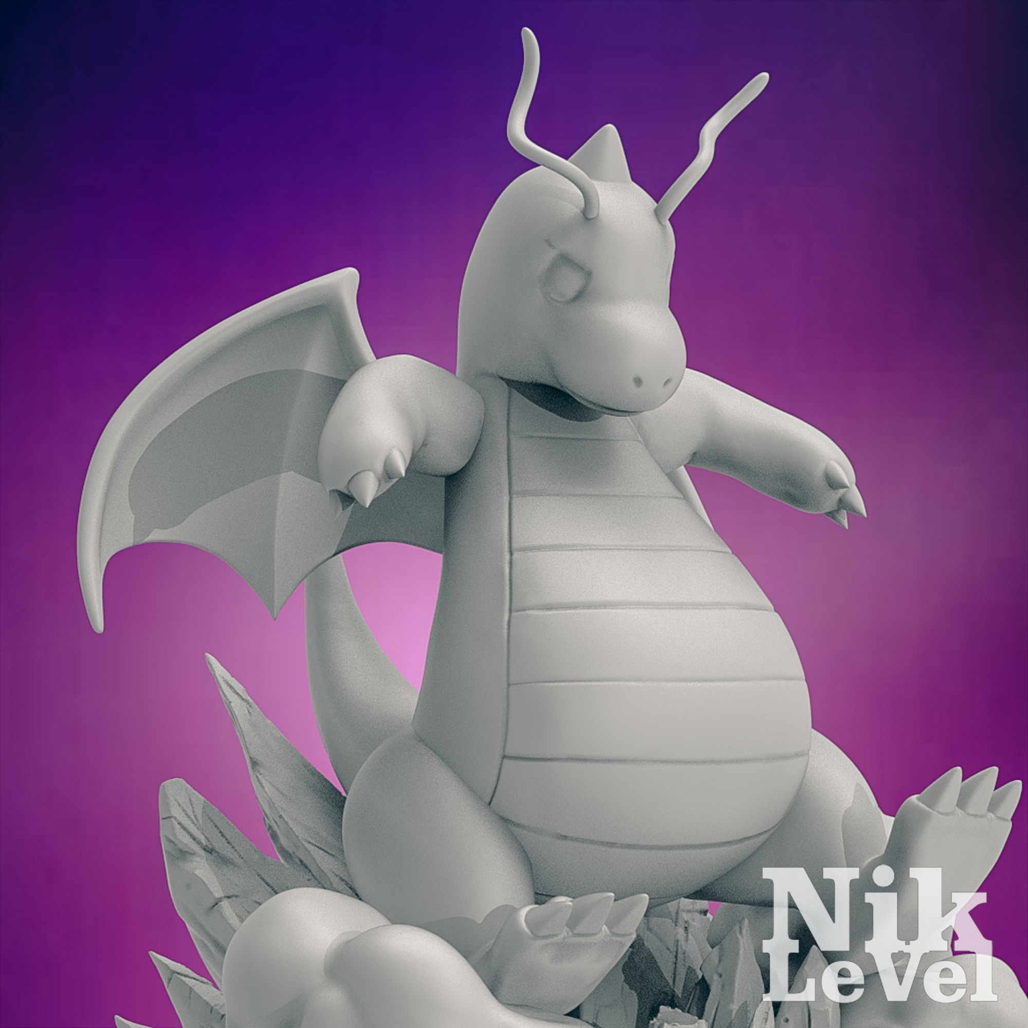 Dragonite Pokemon 3D Printable 3D model 3D printable | CGTrader