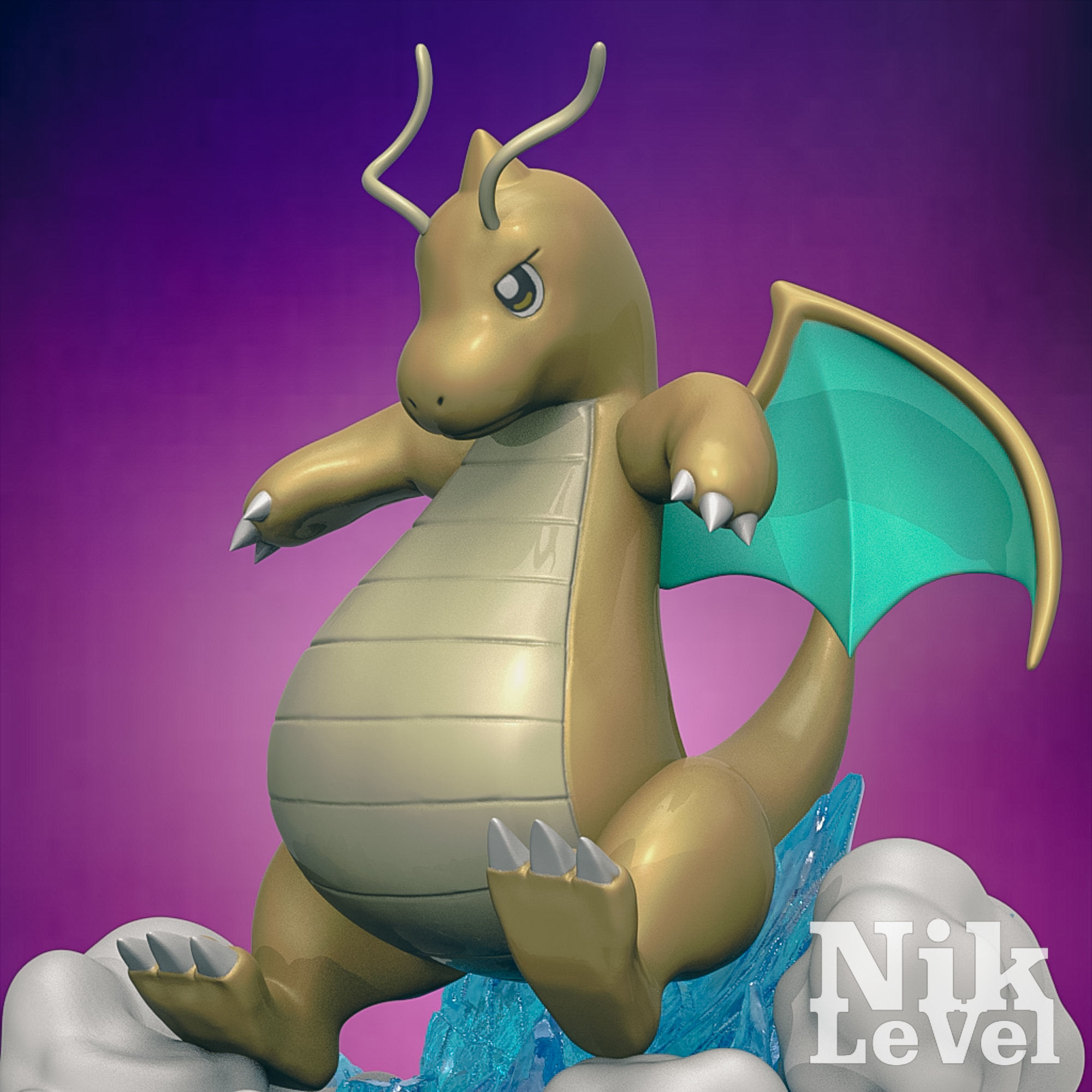 Dragonite Pokemon 3D Printable 3D model 3D printable | CGTrader