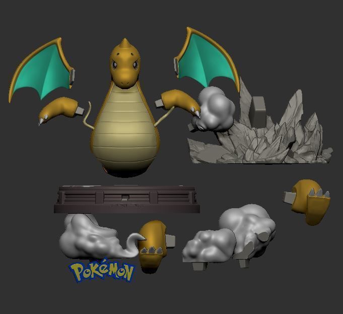 Dragonite Pokemon 3D Printable 3D model 3D printable | CGTrader