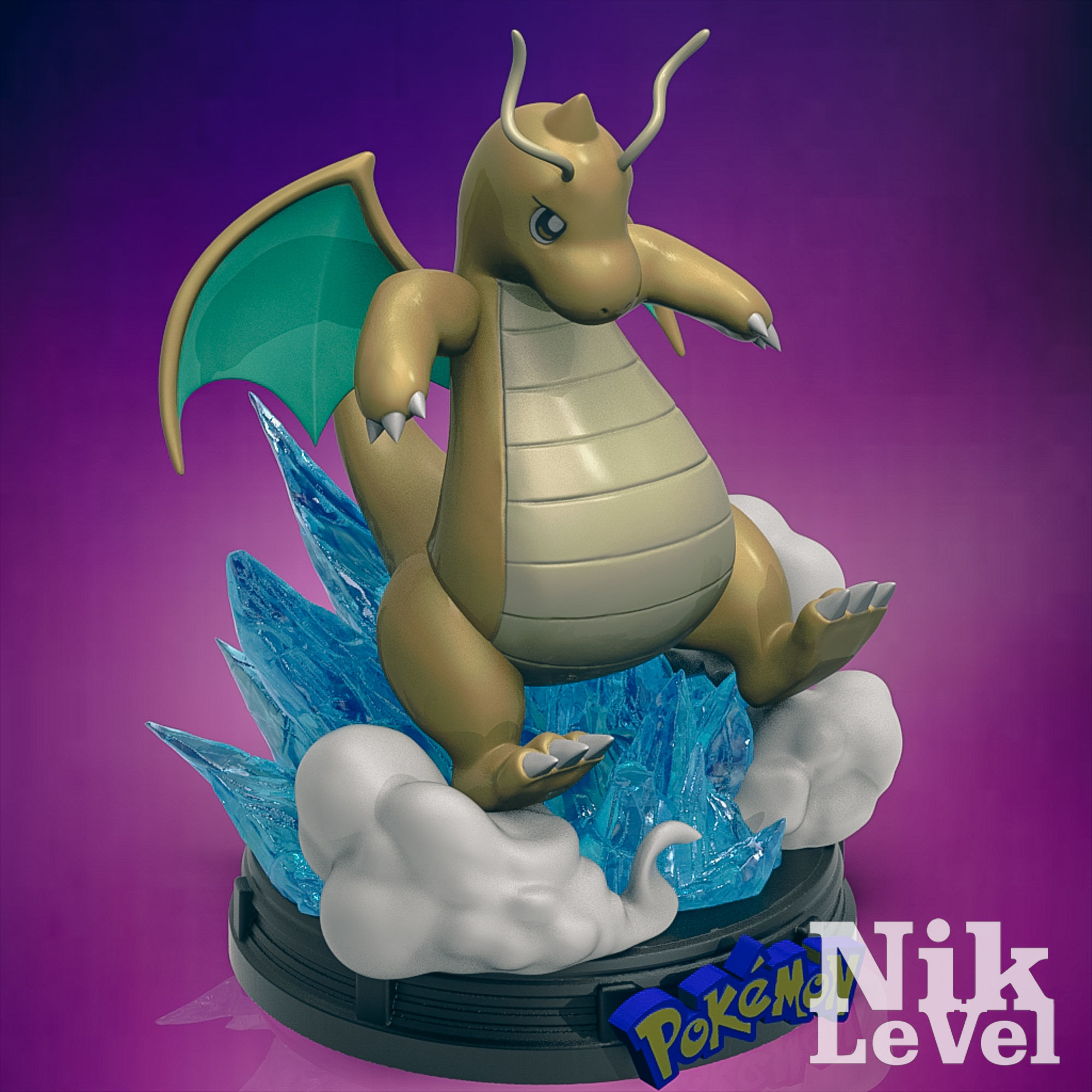 Dragonite Pokemon 3D Printable 3D model 3D printable | CGTrader