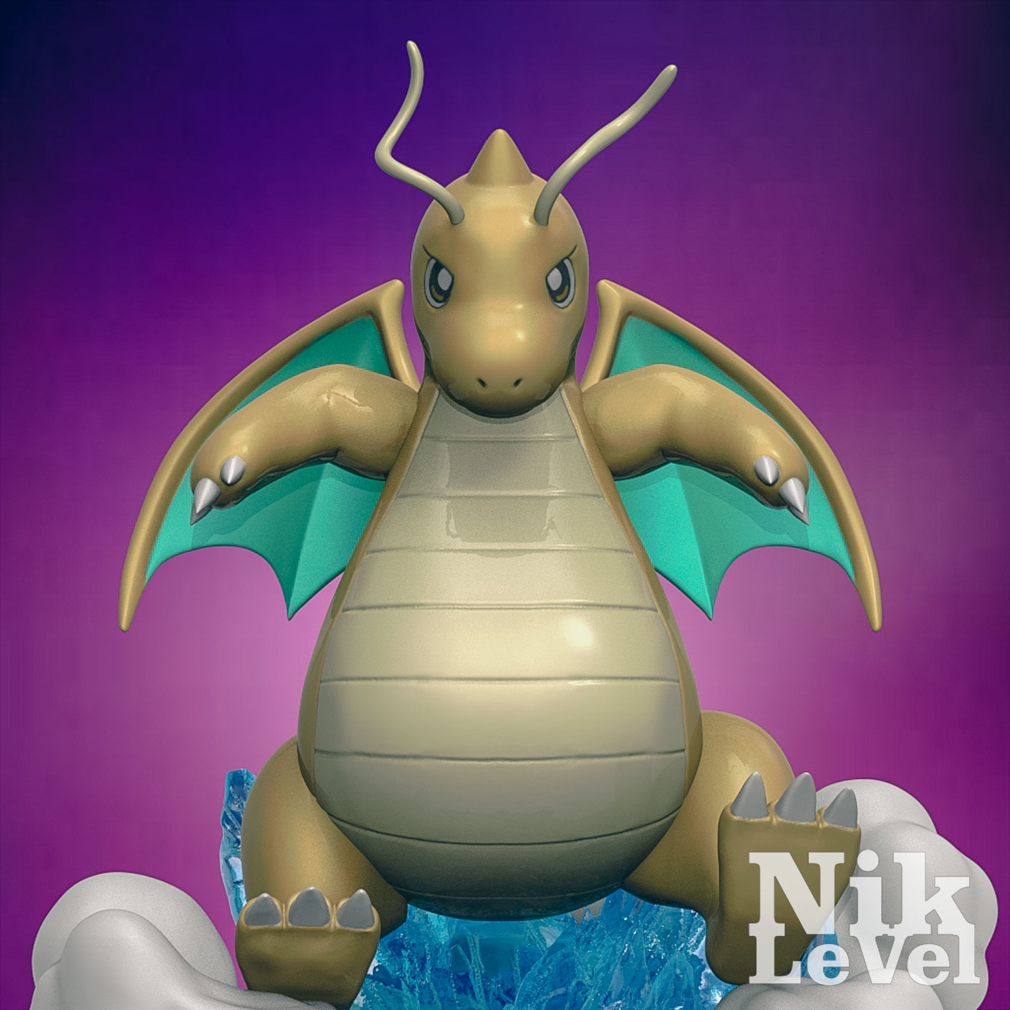 Dragonite Pokemon 3D Printable 3D model 3D printable | CGTrader