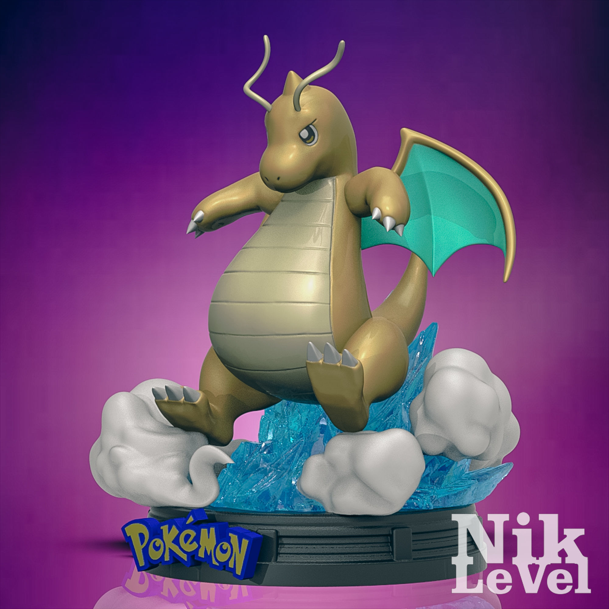 Dragonite Pokemon 3D Printable 3D model 3D printable | CGTrader
