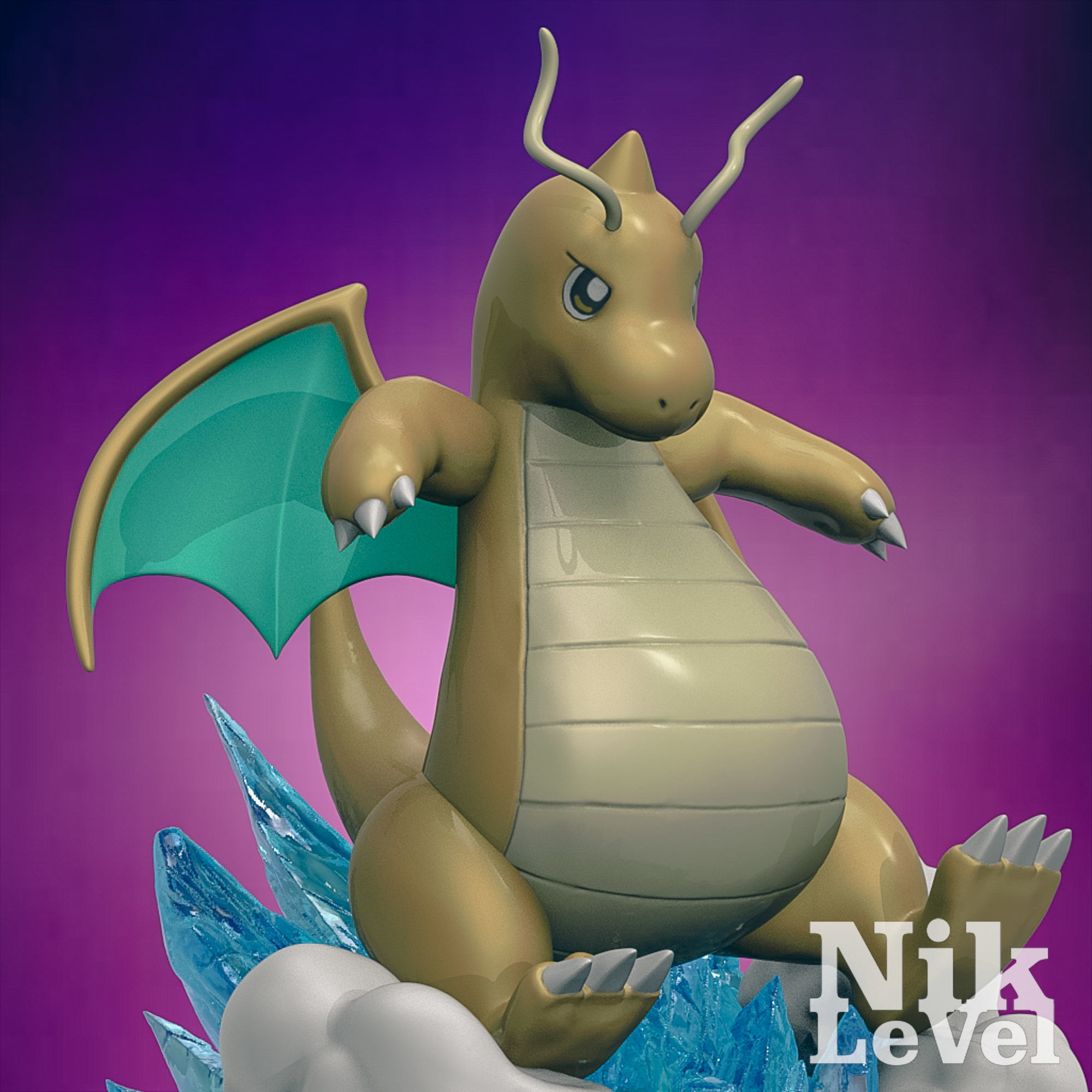 Dragonite Pokemon 3D Printable 3D model 3D printable | CGTrader