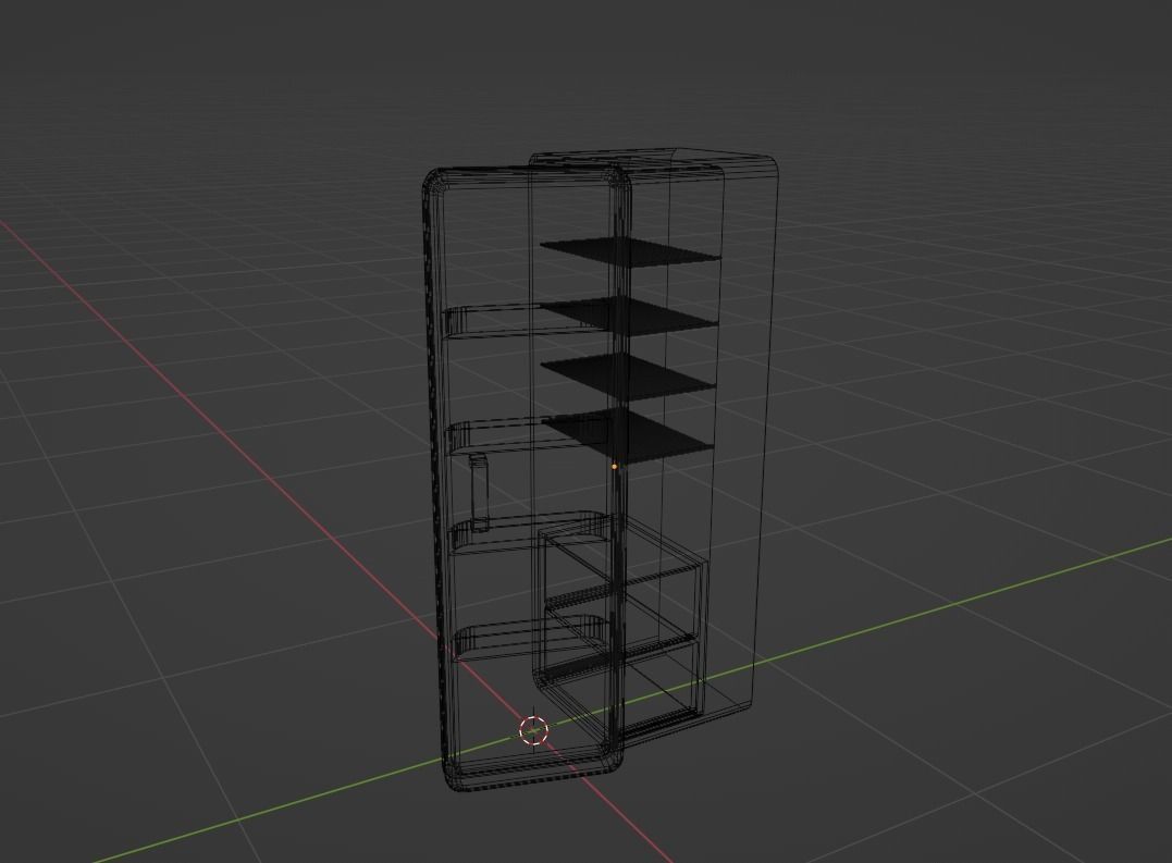 Refrigerator Low-poly 3D Model Game Ready free VR / AR / low-poly 3D ...