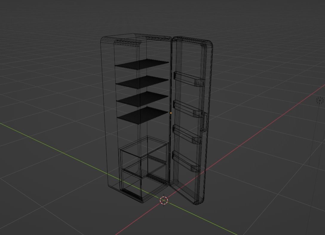 Refrigerator Low-poly 3D Model Game Ready free VR / AR / low-poly 3D ...