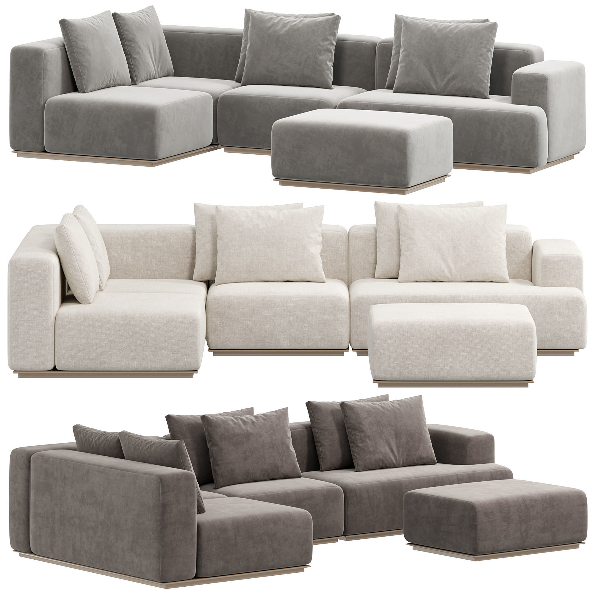 ZEPPELIN SOFA BY ADAM COURT 3D model | CGTrader