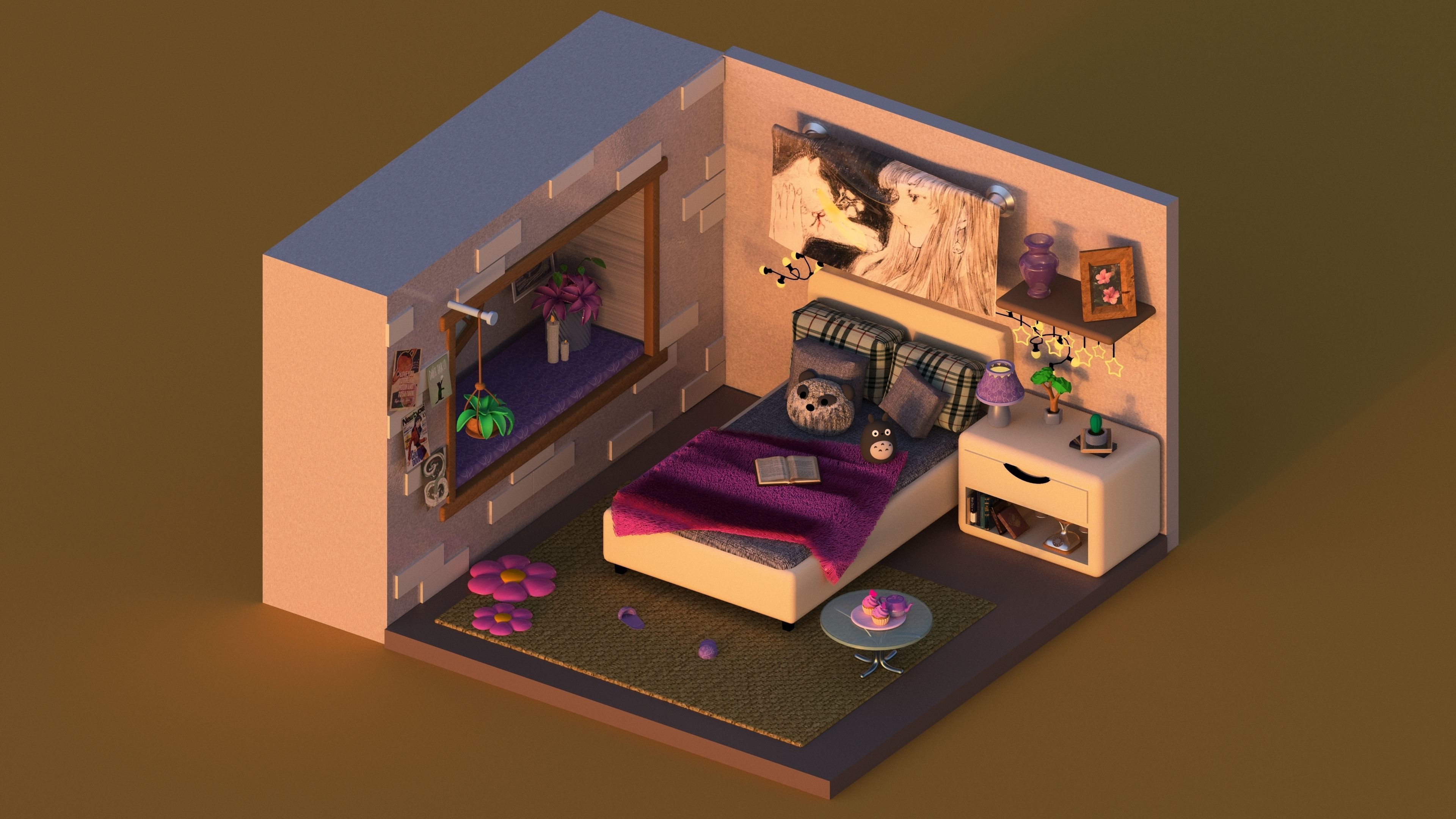 Room in 3Ds Max with Corona light 3D model | CGTrader