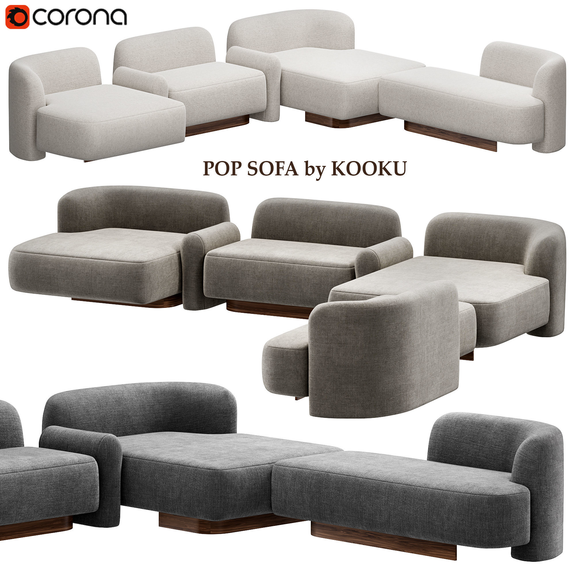 POP SOFA by KOOKU 3D model | CGTrader