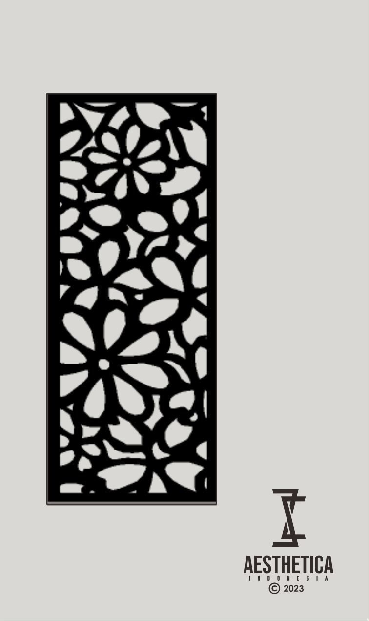 flower pattern b for cnc router and laser cutting 3D model | CGTrader