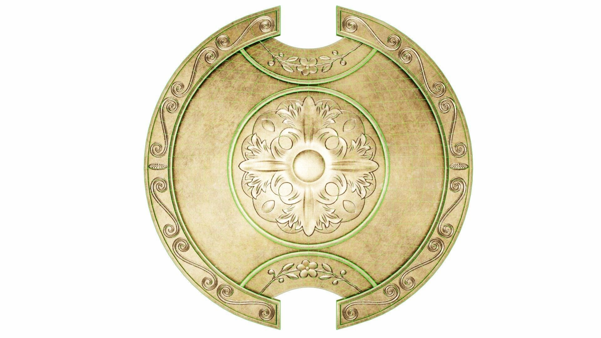 Bronze shield free 3D model | CGTrader