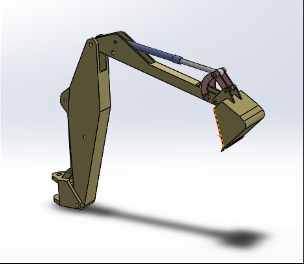 MOVABLE EXCAVATOR ARM 3D model 3D printable | CGTrader