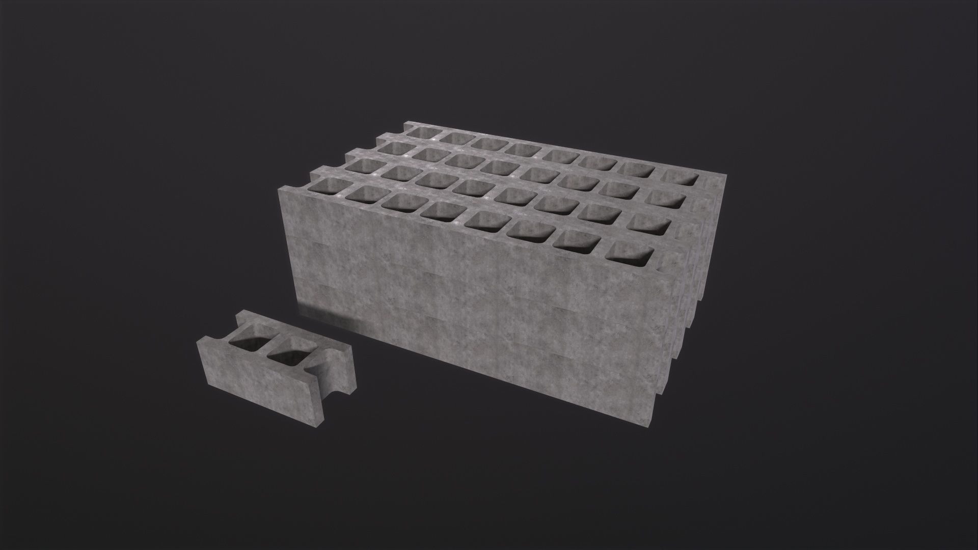 3D model Cinder Blocks 3D Model VR / AR / low-poly | CGTrader