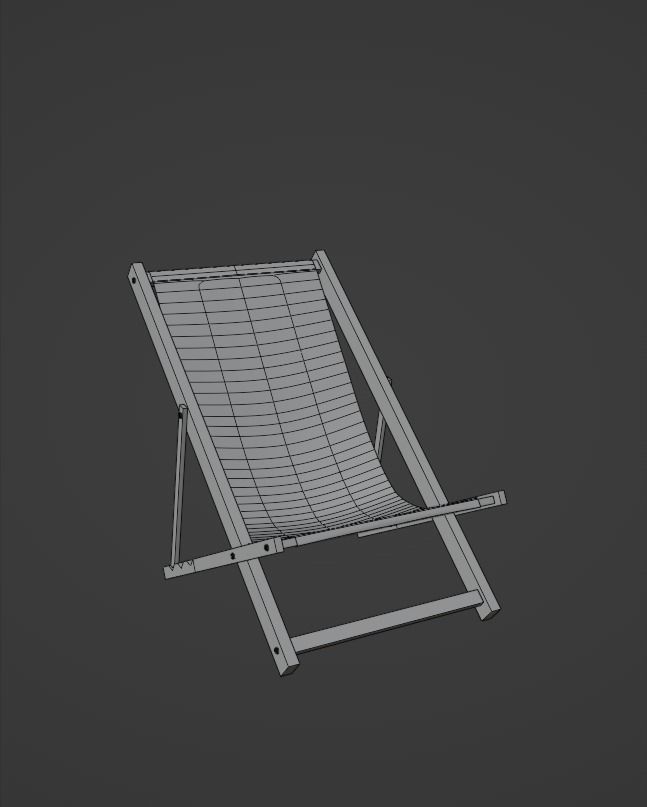 Beach chair free 3D model | CGTrader