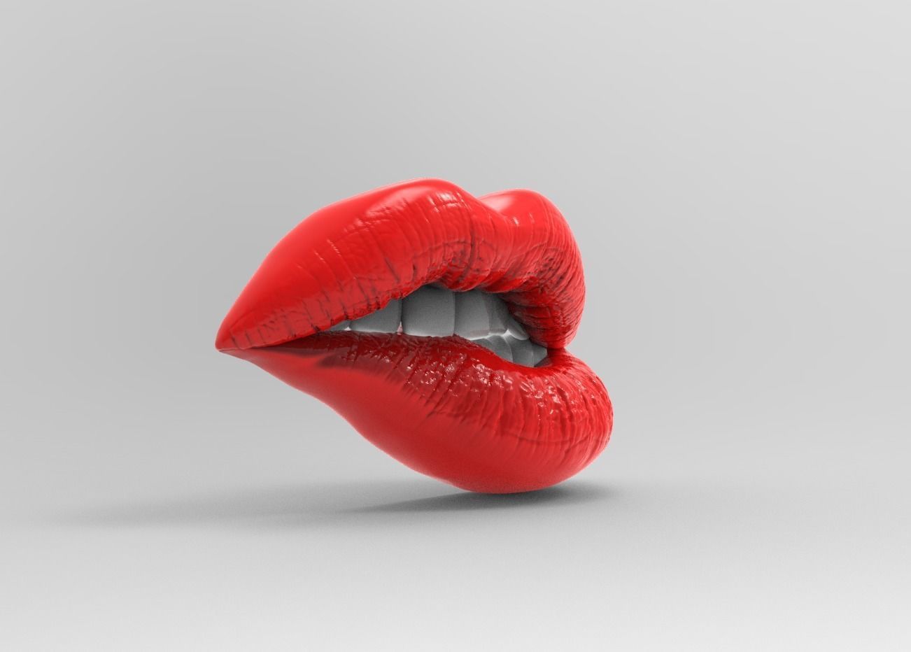 lips bite 3D model 3D printable | CGTrader