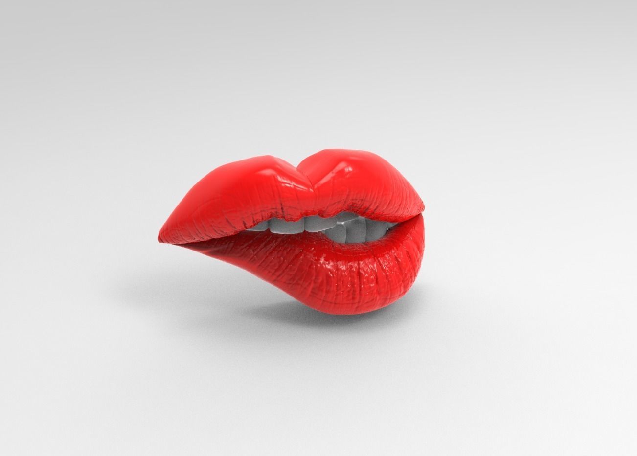 lips bite 3D model 3D printable | CGTrader