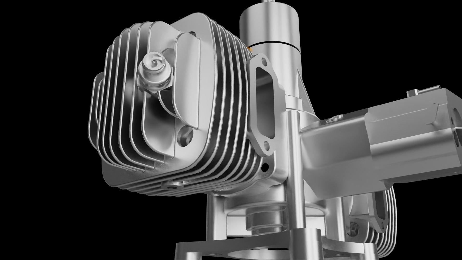 DLE 120 double-cylinder model engine 3D model 3D printable | CGTrader