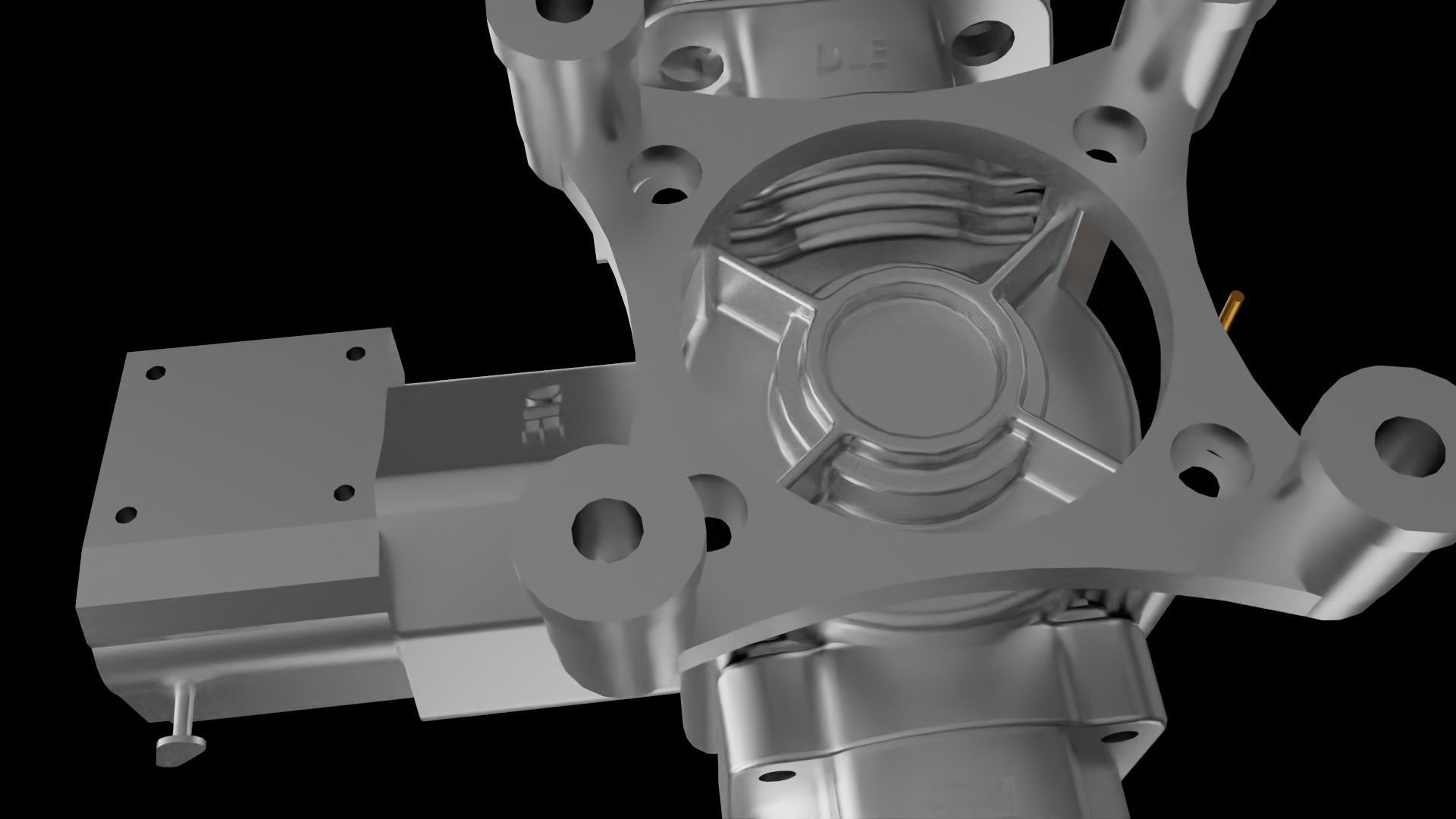 DLE 120 double-cylinder model engine 3D model 3D printable | CGTrader