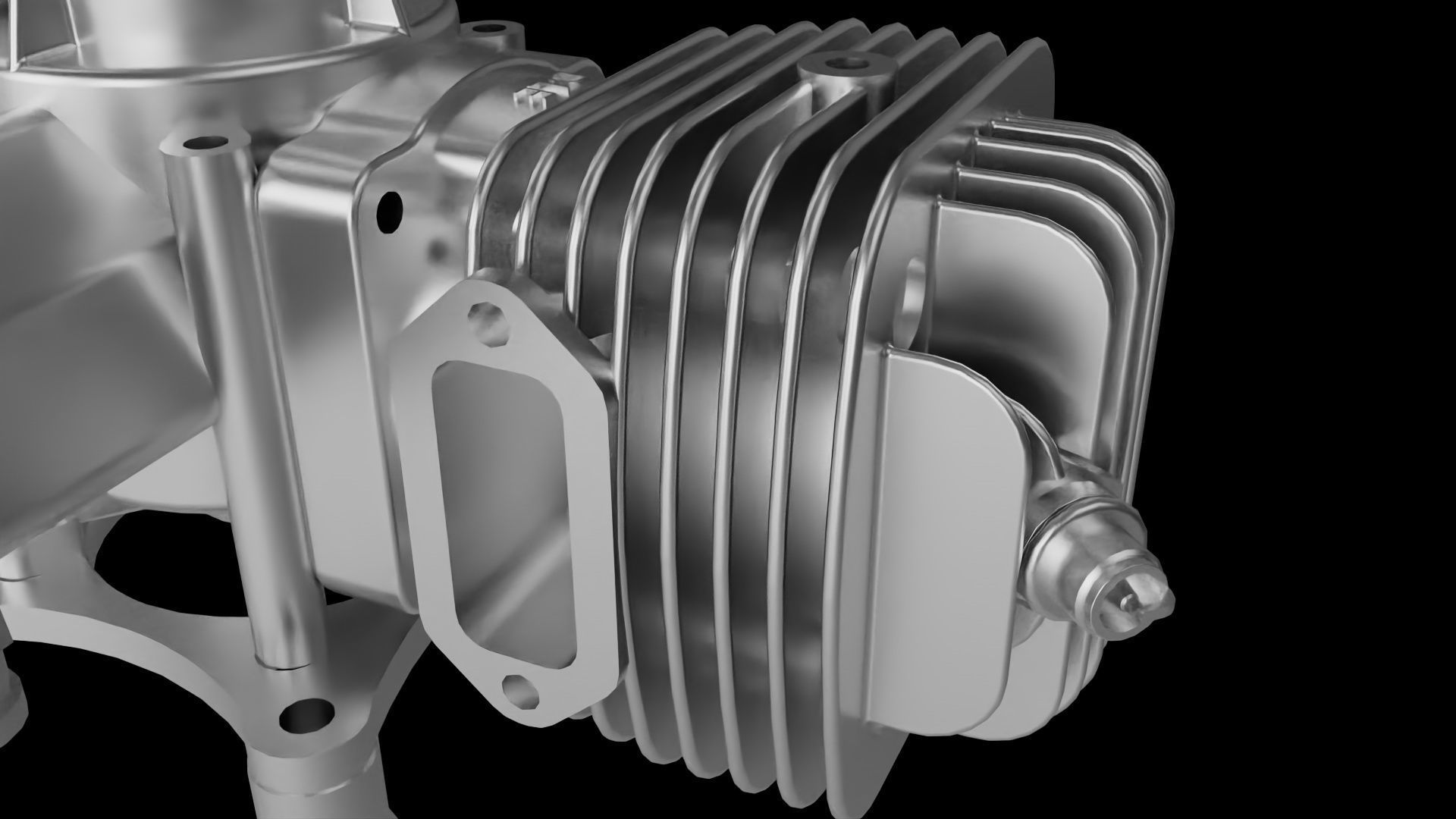 DLE 120 double-cylinder model engine 3D model 3D printable | CGTrader