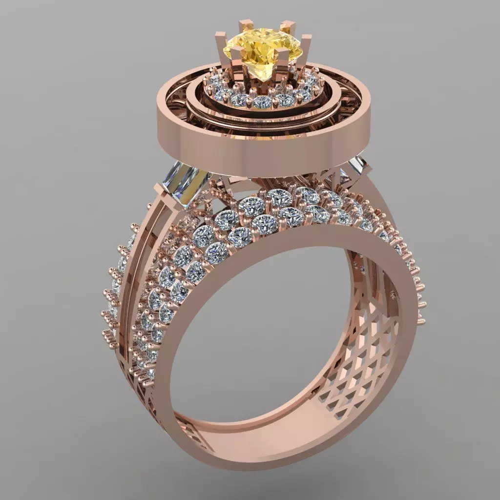 Wedding Engagement Women Ring 3D print model 3D model 3D printable ...