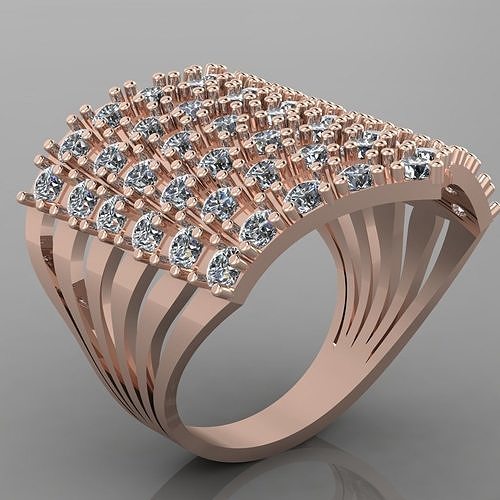 Wedding Engagement Women Ring 3D print model 3D model 3D printable ...