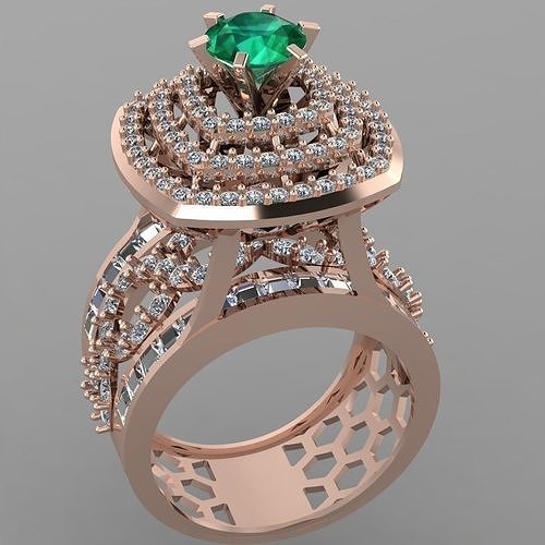 Wedding Engagement Women Ring 3D print model 3D model 3D printable ...