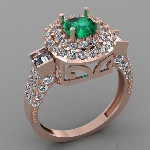 Wedding Engagement Women Ring 3D print model 3D model 3D printable ...