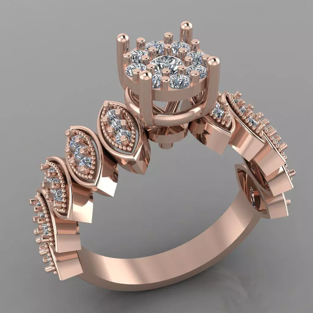 Wedding Engagement Women Ring 3D print model 3D model 3D printable ...
