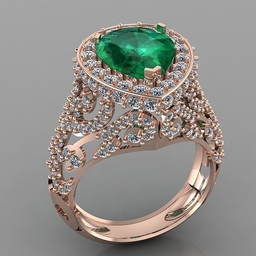 Wedding Engagement Women Ring 3D print model 3D model 3D printable ...