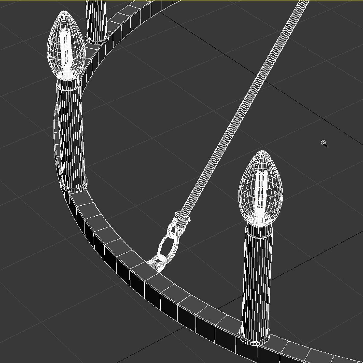 Gilliam Collection Nine-Light Traditional Chandelier 3D model | CGTrader