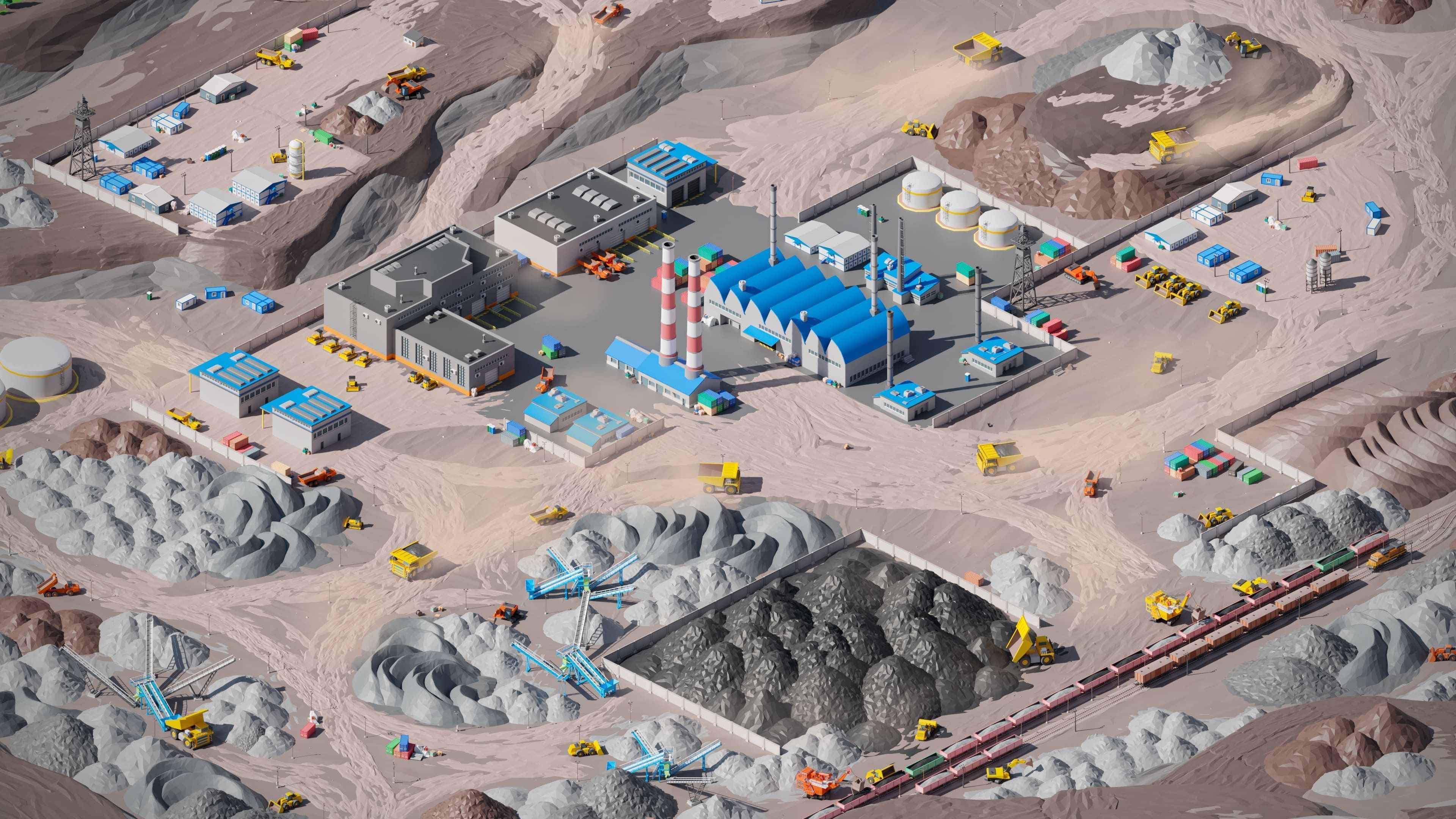 3D model Mining Industry VR / AR / low-poly | CGTrader