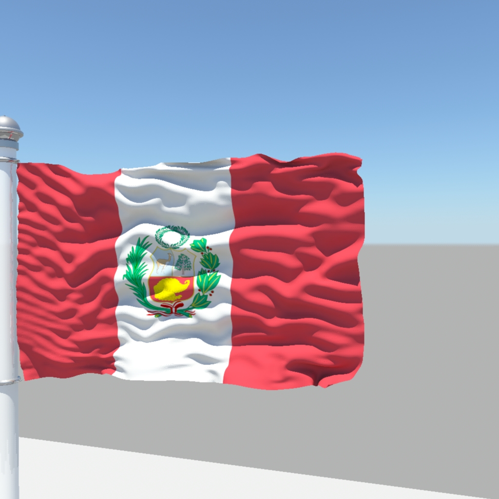 Peru flag 3D model | CGTrader