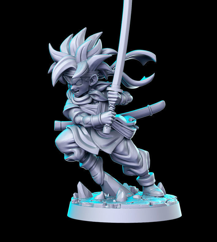 Crono Chrono Trigger Akira Toriyama 32mm Pre-supported 3D model 3D ...