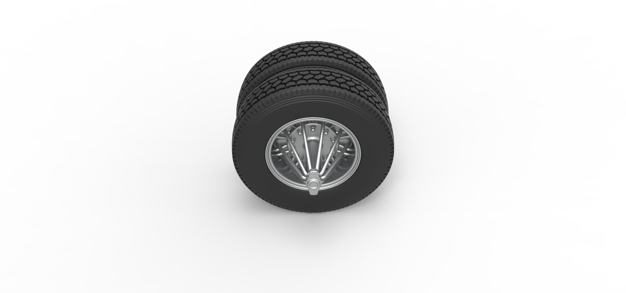 Rear custom Slab wheel of semi truck Scale 1 to 25 3D model 3D ...