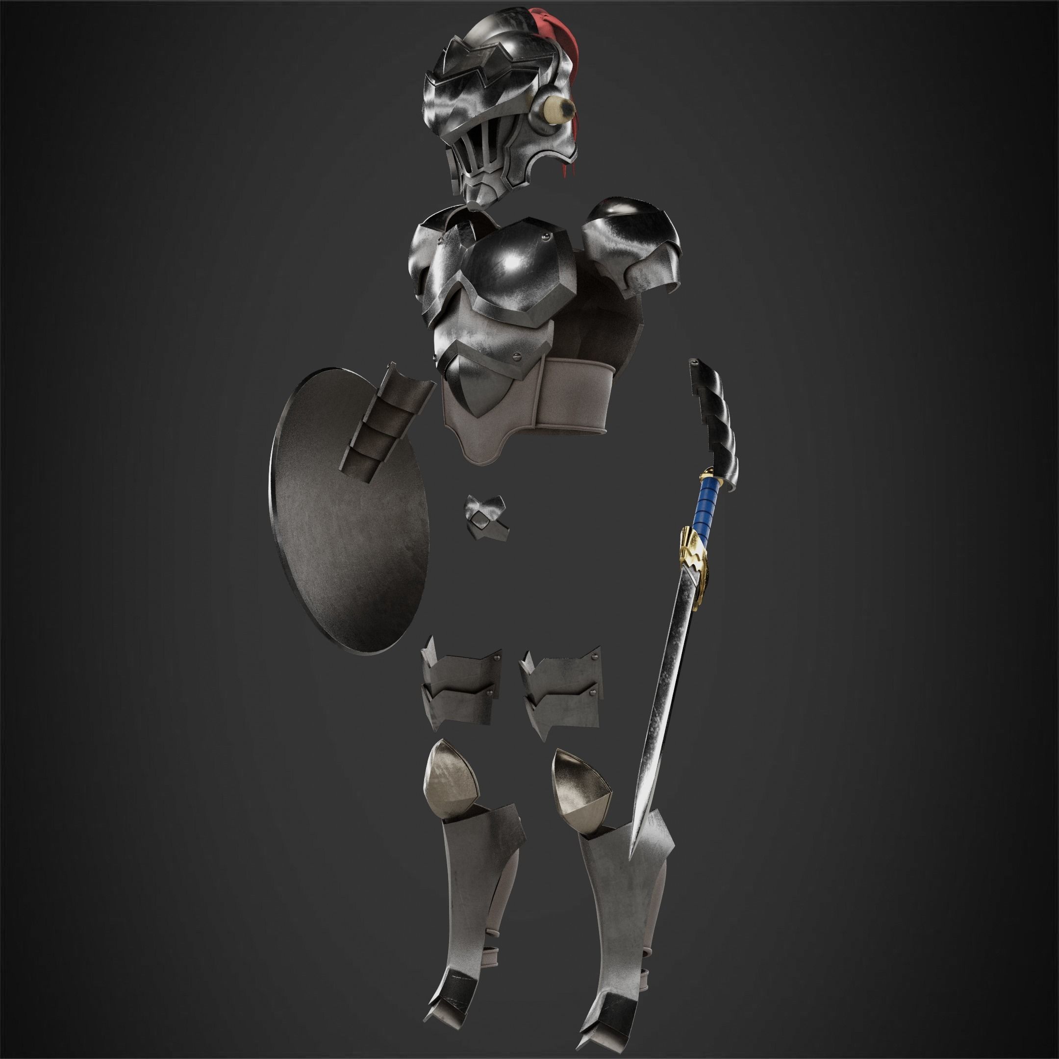 Goblin Slayer Full Armor Bundle for Cosplay 3D Model Collection 3D ...