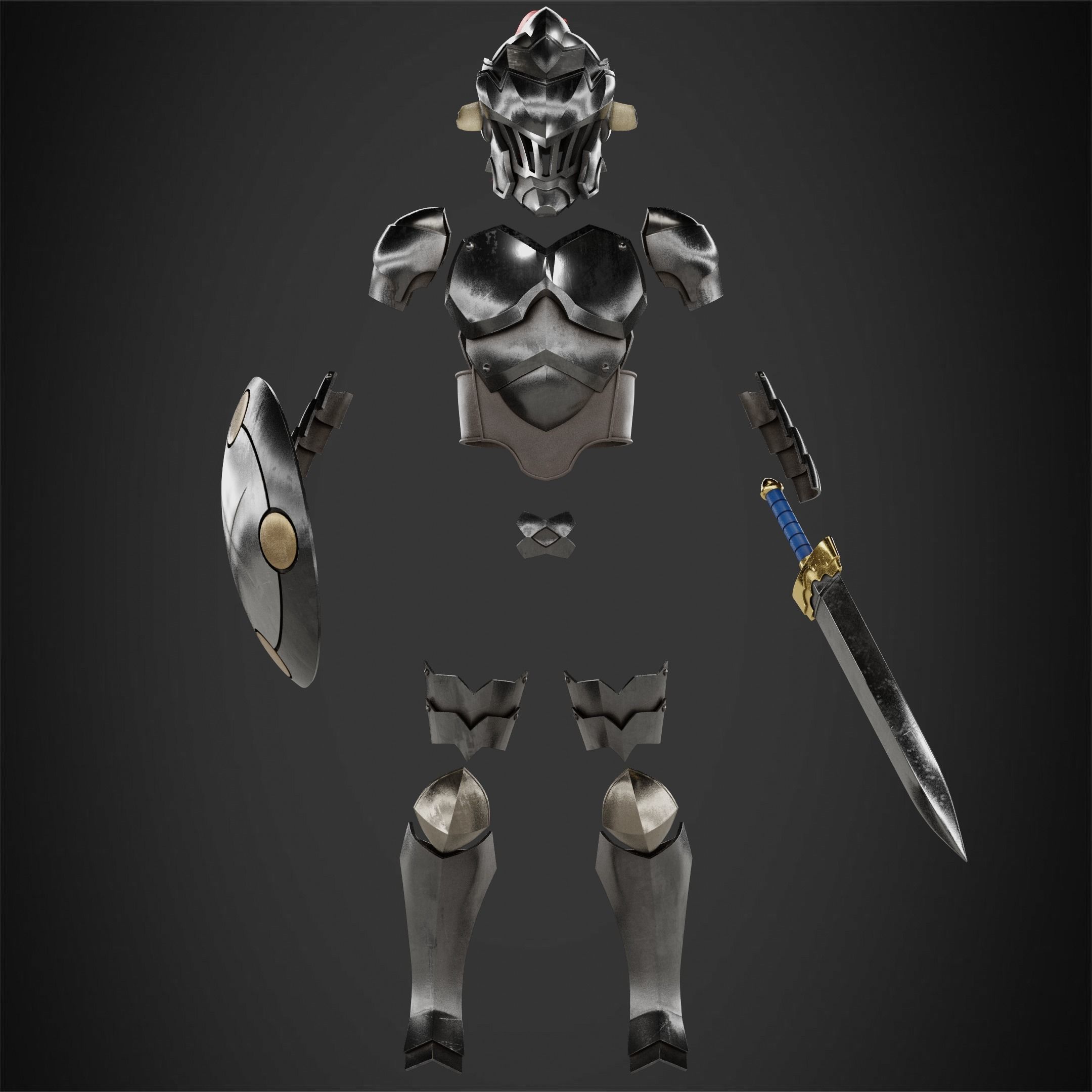 Goblin Slayer Full Armor Bundle for Cosplay 3D Model Collection 3D ...