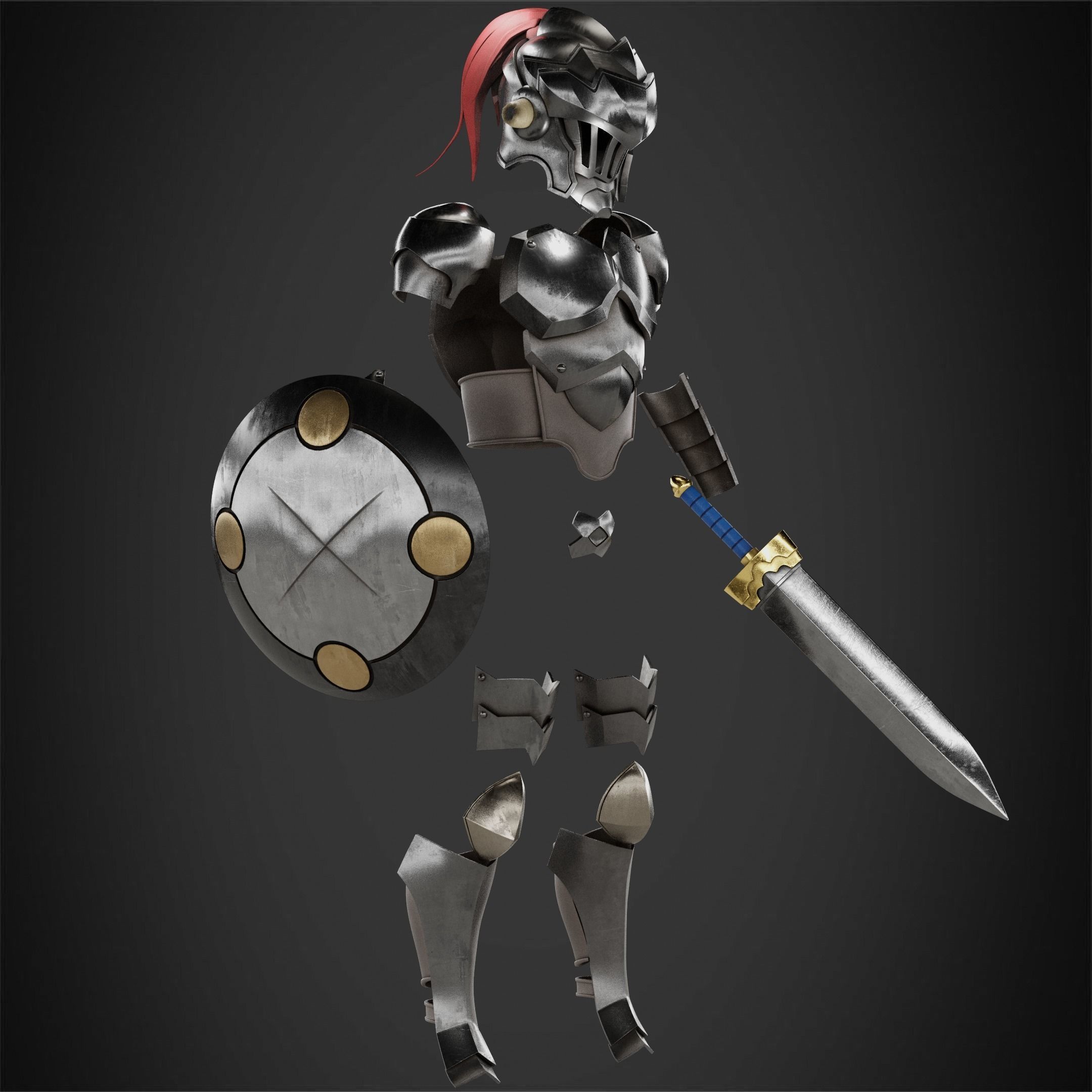 Goblin Slayer Full Armor Bundle for Cosplay 3D Model Collection 3D ...