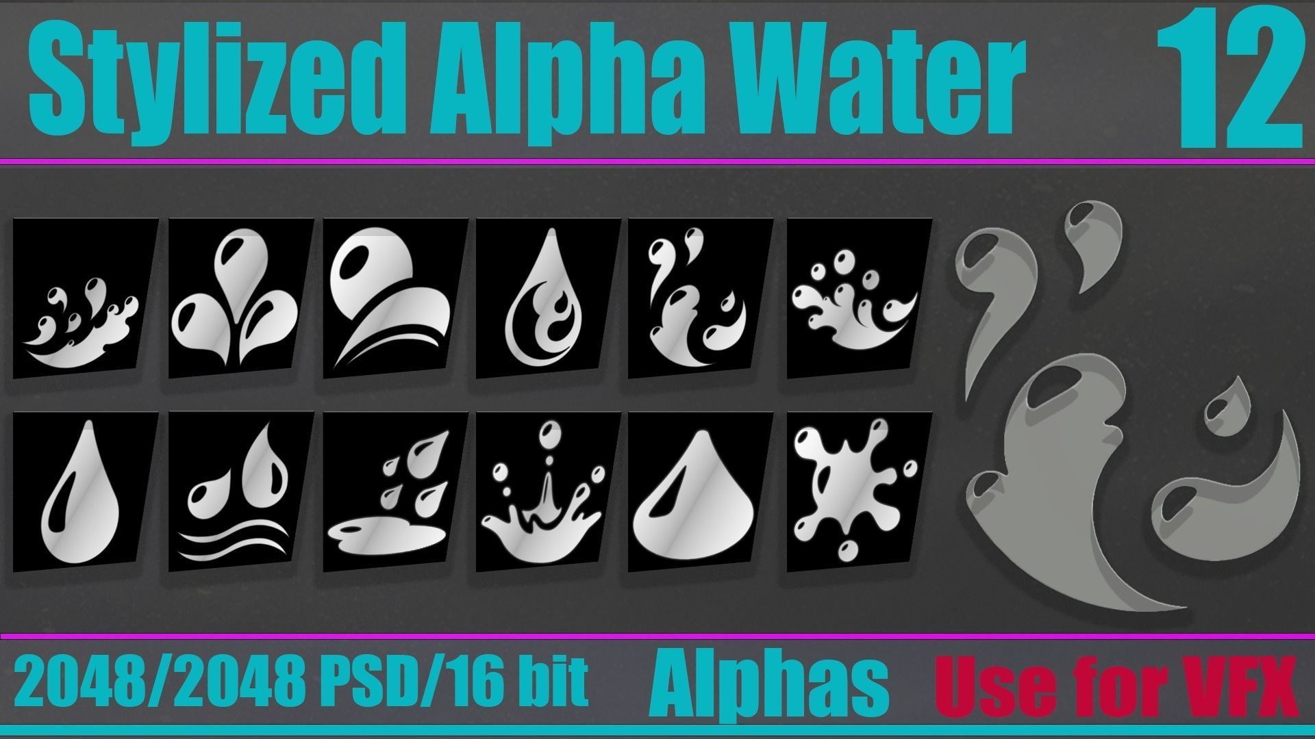 Stylized Alpha Water Texture | CGTrader