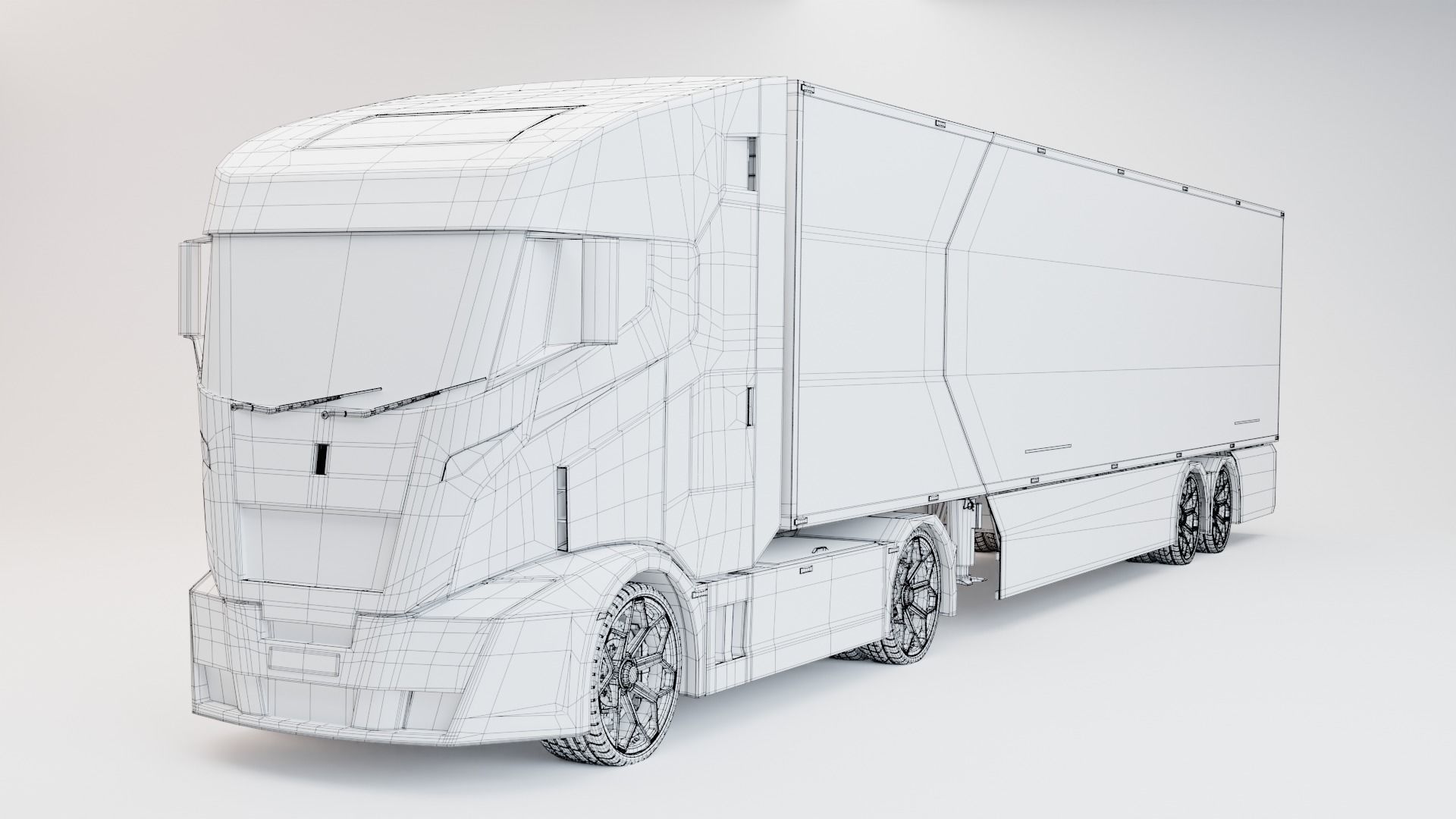 Modern Semi-truck 3D model | CGTrader