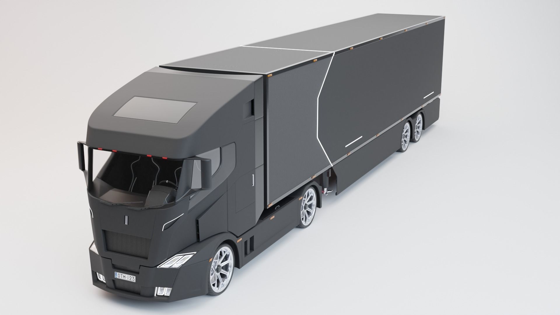 Modern Semi-truck 3D model | CGTrader