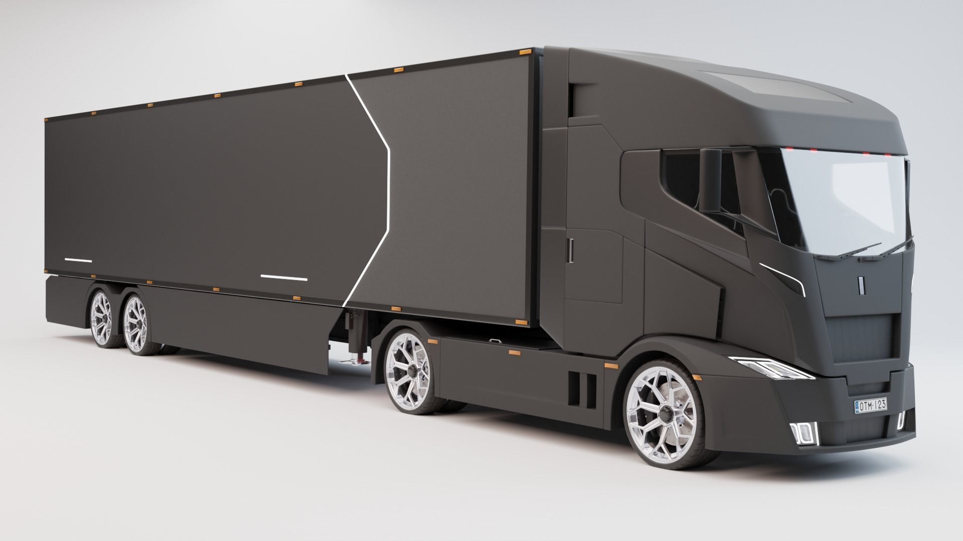 Modern Semi-truck 3D model | CGTrader
