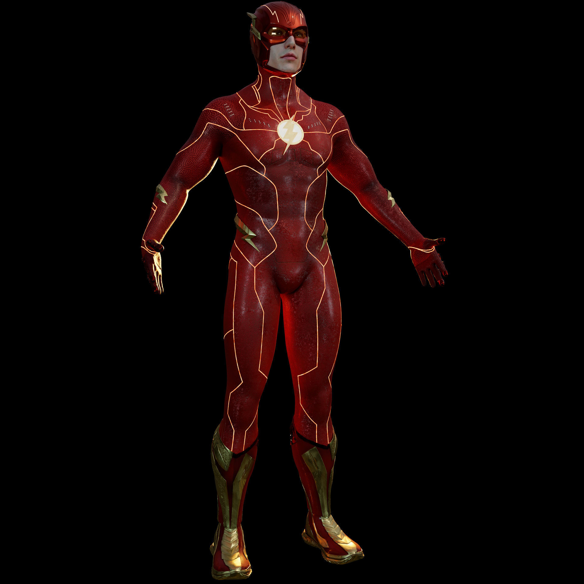 3D model Flash 2023 Rigged 3D model VR / AR / low-poly | CGTrader