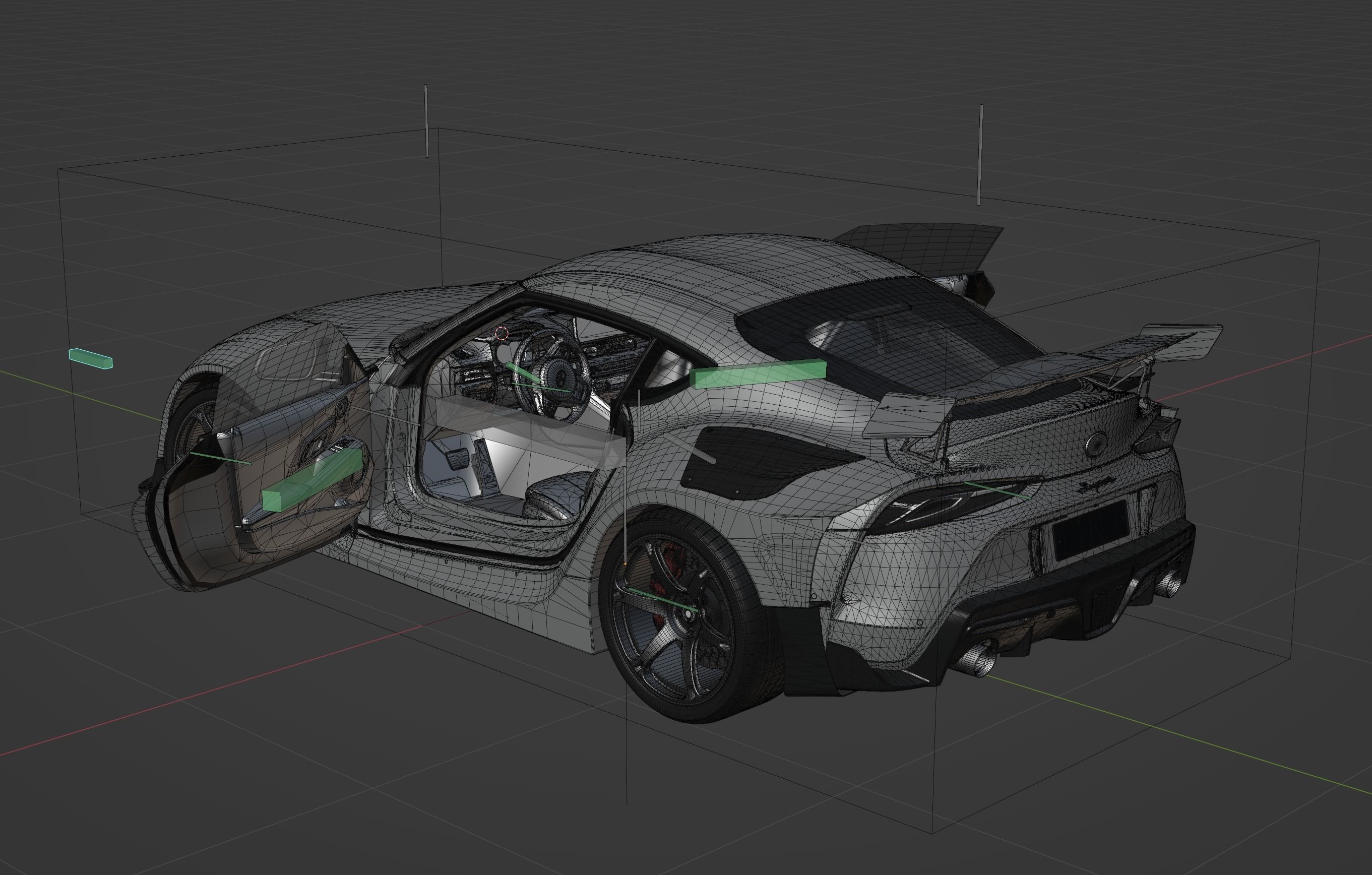 Toyota Supra MK5 Modified 3D model rigged | CGTrader