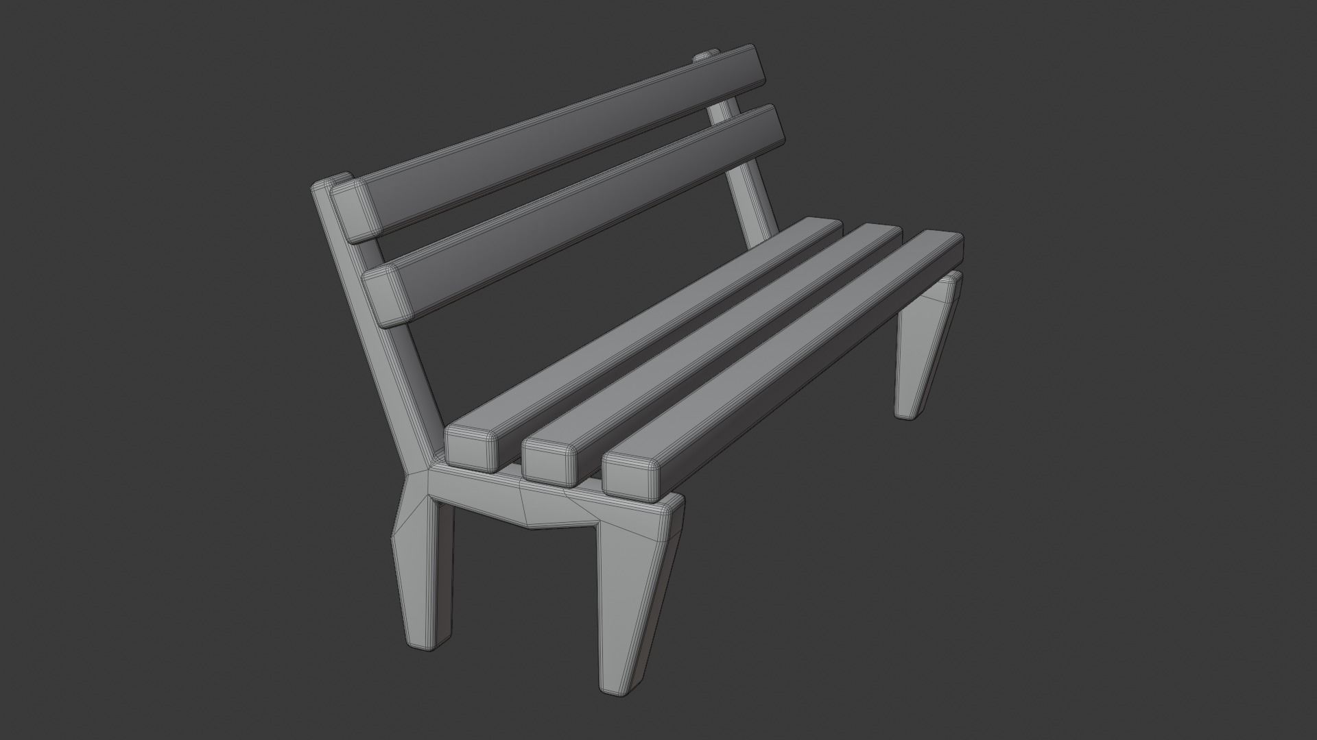 Stylized outdoor Bench free VR / AR / low-poly 3D model | CGTrader