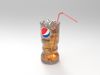 3D model Pepsi Glass - Pepsi with Ice and Straw - Realistic Pepsi VR ...
