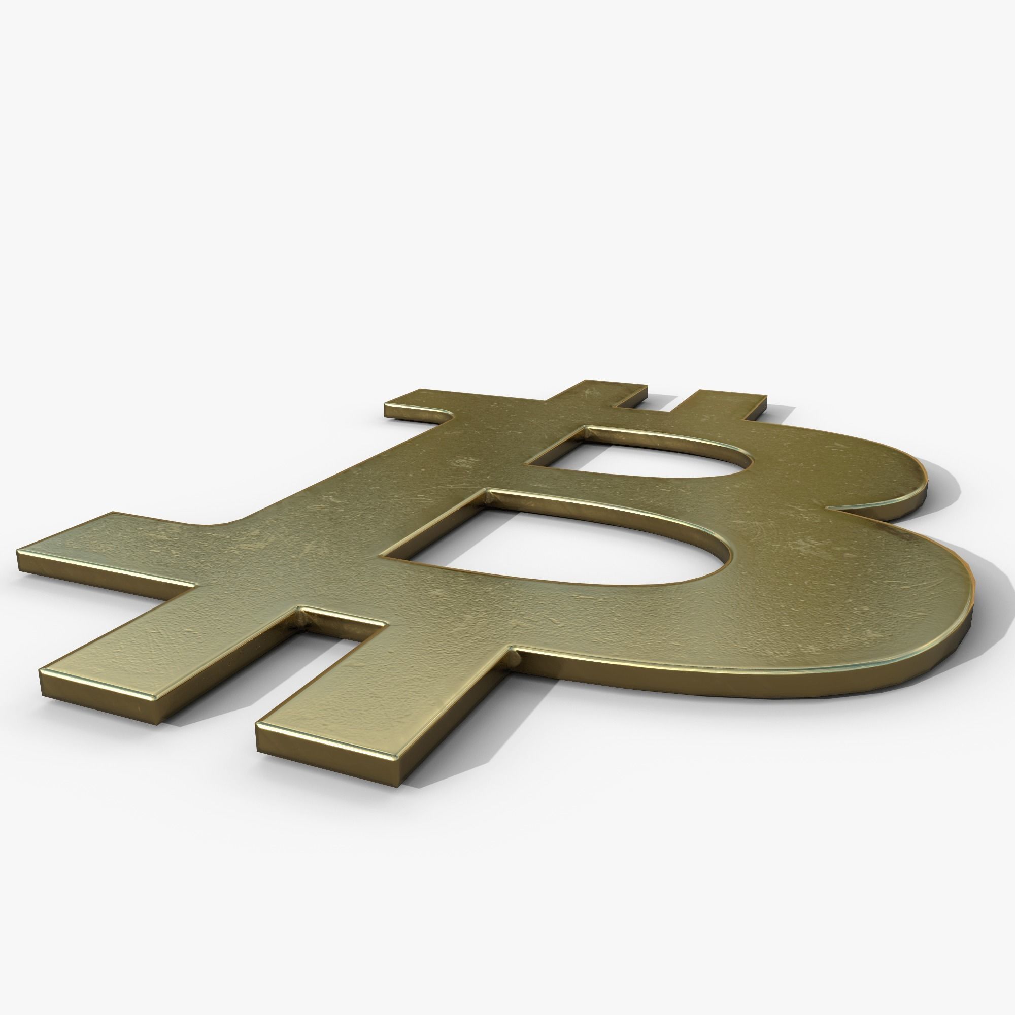 Bitcoin golden logo free VR / AR / low-poly 3D model | CGTrader