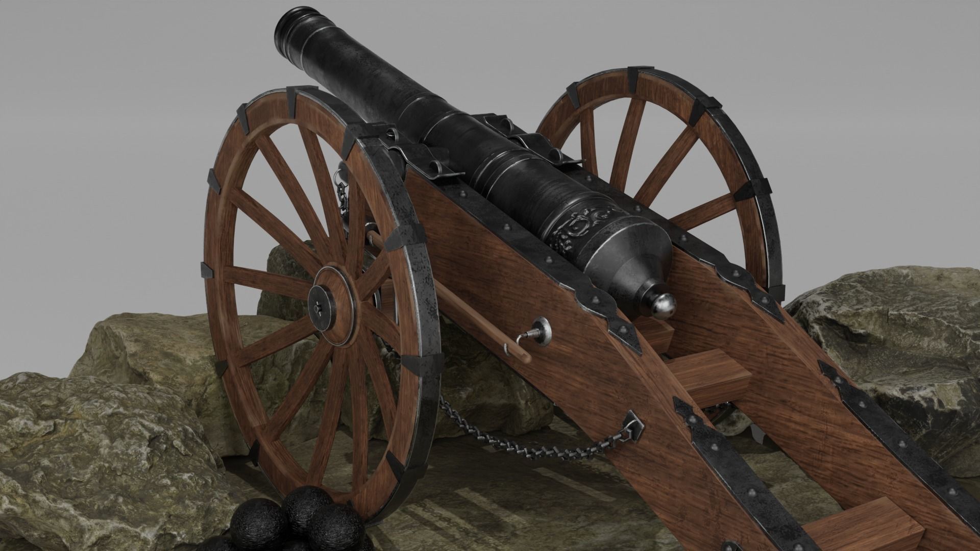 17th century dutch signal cannon 3D model | CGTrader