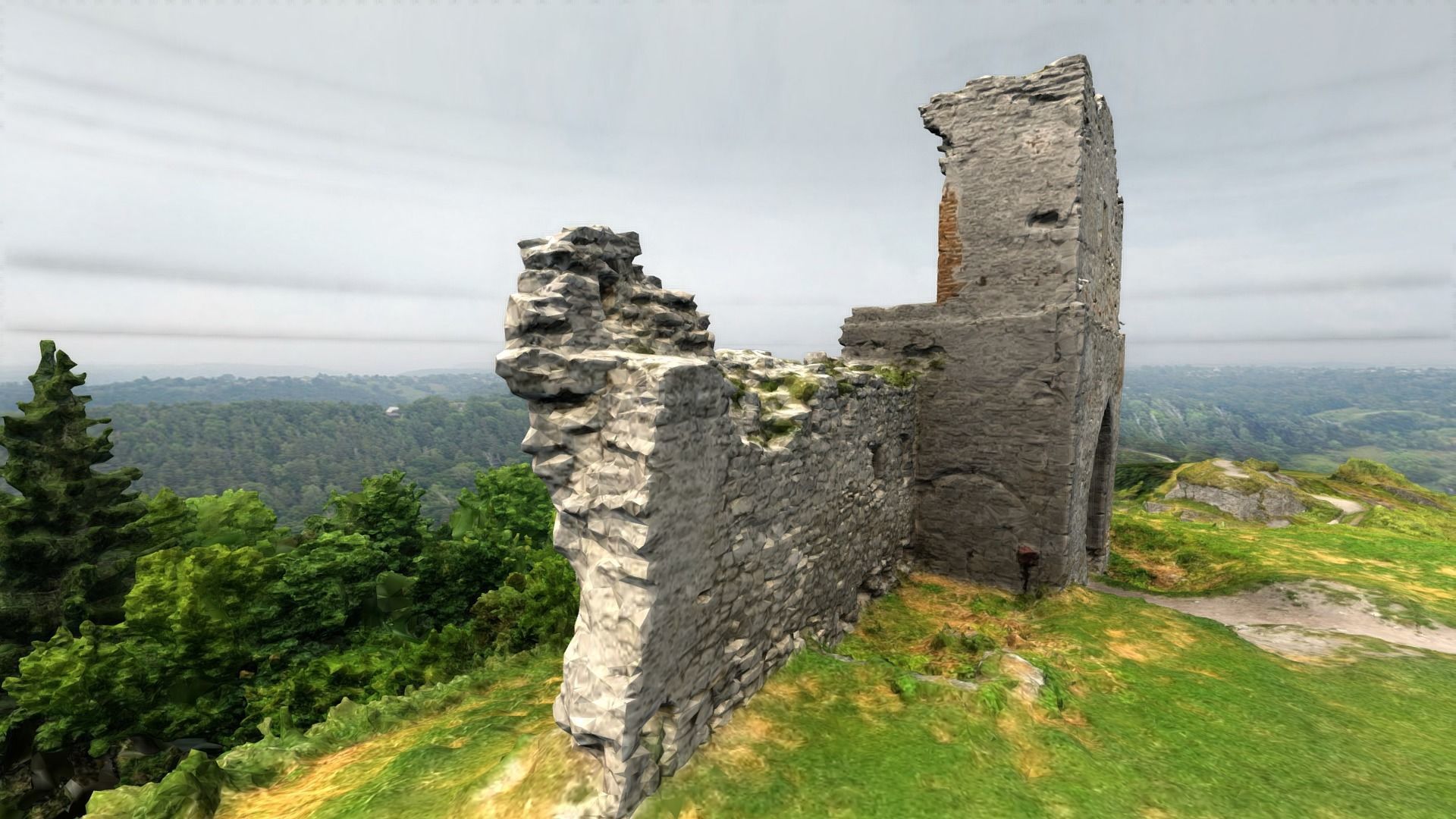 3D model - Ruins Castle Kremenets - Ukraine - usdz gltf fbx 3D model ...
