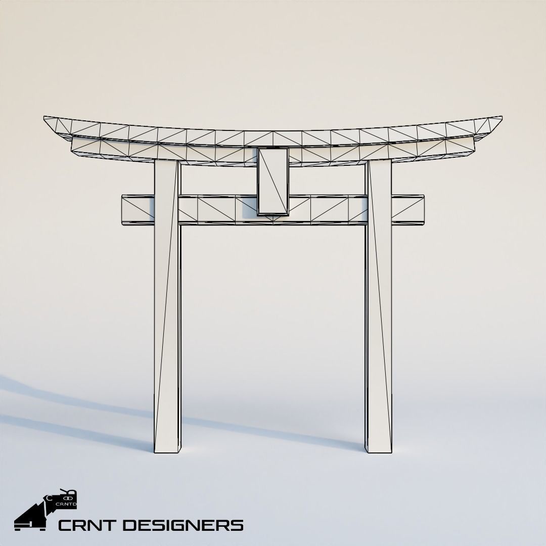 3D model Japanese Gate Torii Low Poly PBR 3D Model VR / AR / low-poly ...
