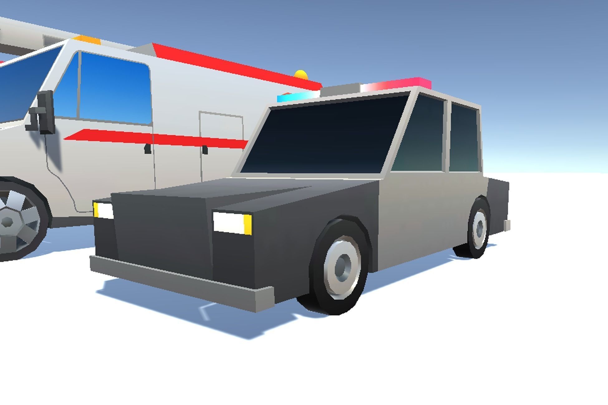 3D model Low Poly City Cars Package - Gradiant Texture Style VR / AR ...
