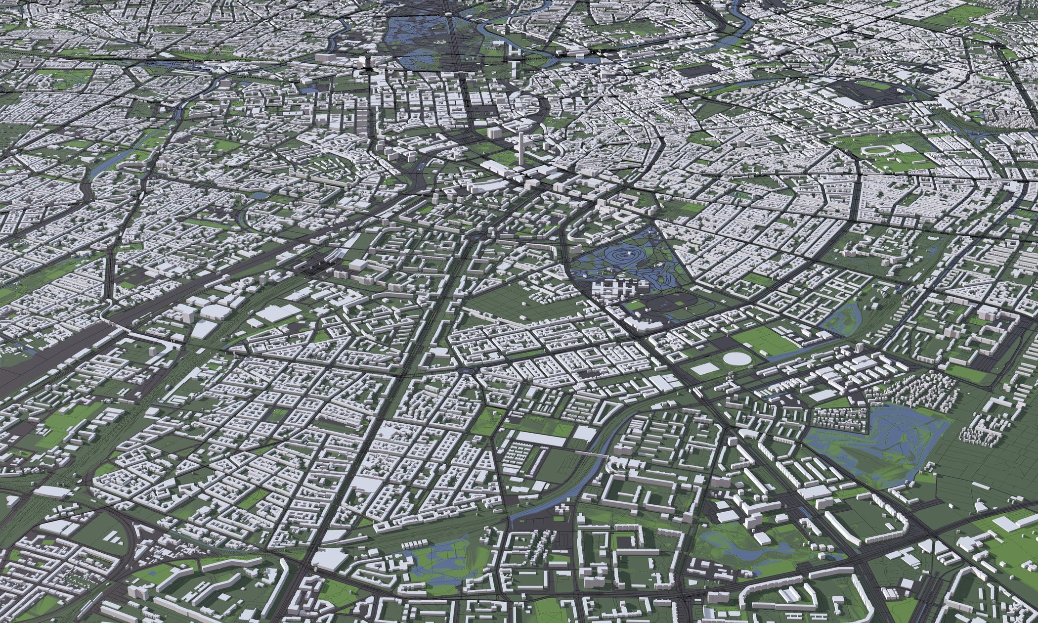 Berlin Germany - city and mass buildings 3D model | CGTrader